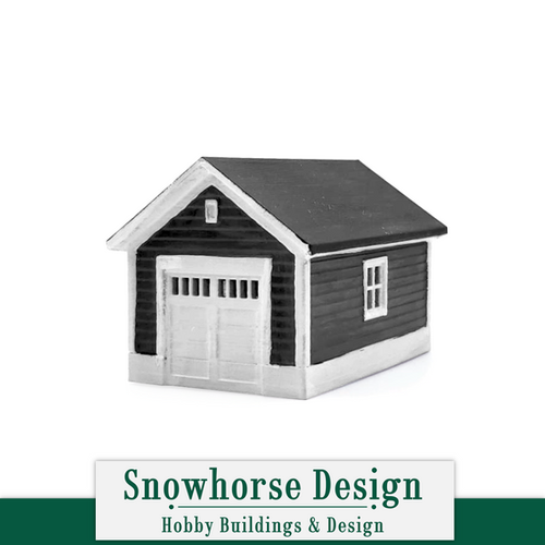 Detached Garage - 1 Car | Shoreline Collection (HO Scale 1:87 ...