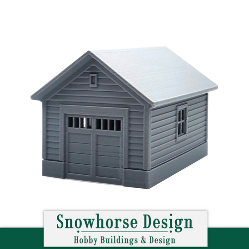 Detached Garage - 1 Car | Shoreline Collection (HO Scale 1:87 ...