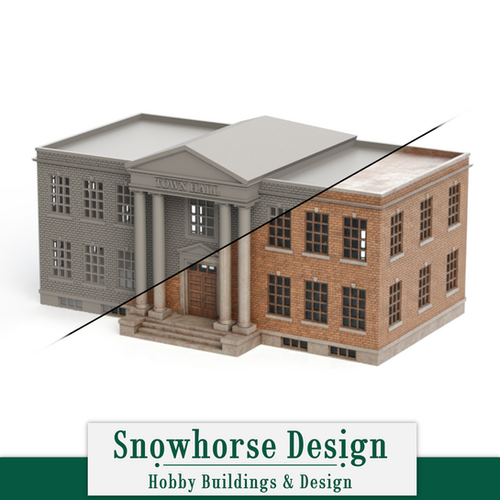 Main Street Town Hall | 3D Printed Model