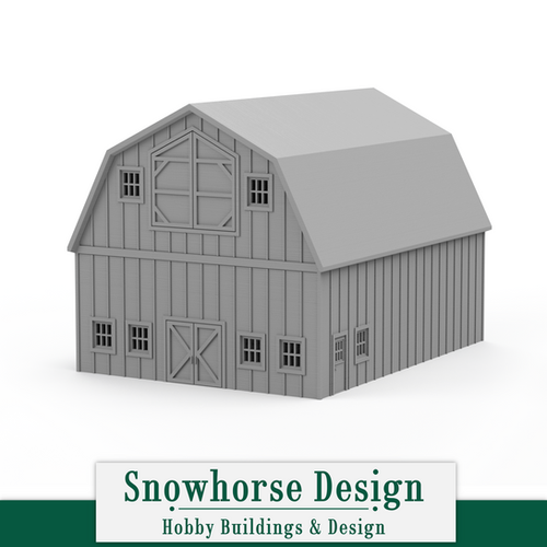 Barn | Countryside Collection (HO Scale 1:87) | Snowhorse Design