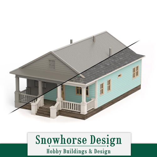 Craftsman Cottage (Unpainted) | Residential (HO Scale) | Snowhorse Design
