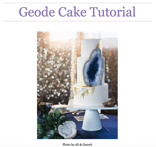 Geode Cake Photo Tutorial | sugarsnippets