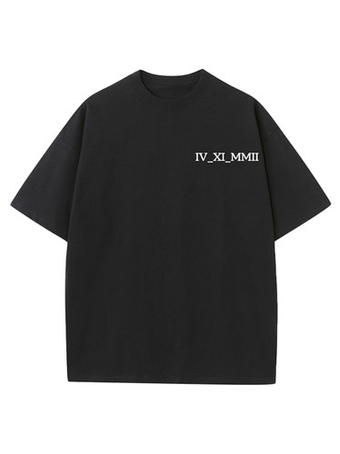 Roman Birthdate | Custom Couple Oversized T-Shirt Set (2 Tees) | FLEX TEEEE