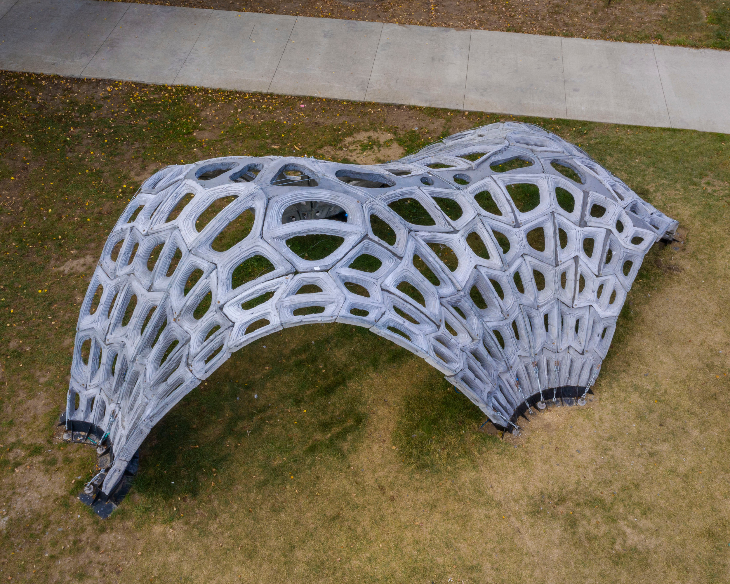 AntiStatics's DeStress Pavilion is a 3D printed vault at Design Clombus
