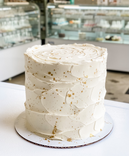 Rustic Gold Splatter Cake | HollywoodBakedGoods