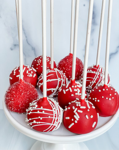Red Cake Pops | HollywoodBakedGoods