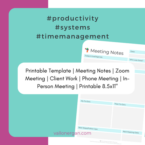 Meeting Notes | Zoom Meeting | Client Work | Phone Meeting | In-Perso ...