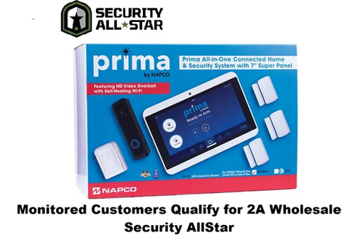 Napco Prima Package 3-1 Kit +WiFi Video doorbell w/(3) door window ...