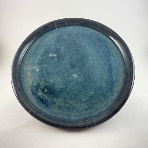 Blue Stoneware Plate |Chautauqua Art Gallery