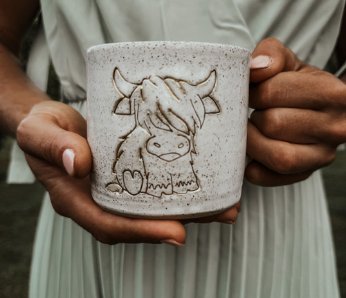 Highland Cow Ceramic Mug | Wolf and Clay
