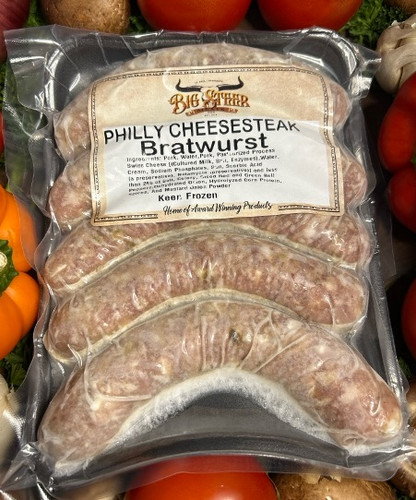 Fresh Brats - Philly Cheesesteak | Big Steer Meats