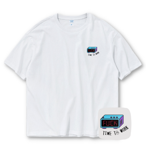 【Creeps Original】Time to Work Oversized Printed Logo T-shirt | CREEPS-STORE