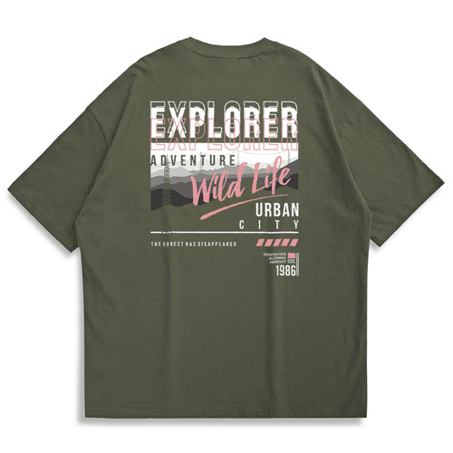 【Creeps Original】Explorer V3 Oversized Half-sleeve T-shirt | CREEPS-STORE