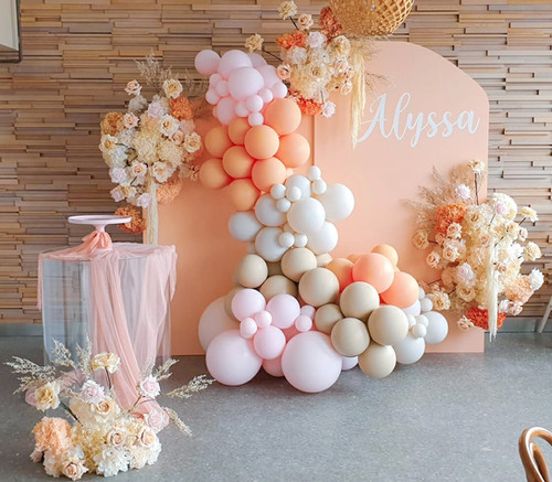 Peach Sail Arch Backdrop | eternityeventhire
