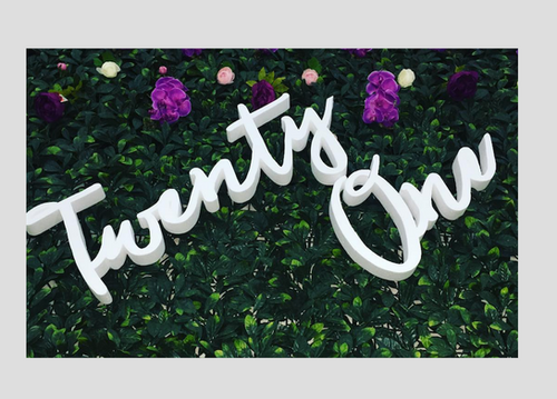 'Twenty One' Sign | eternityeventhire