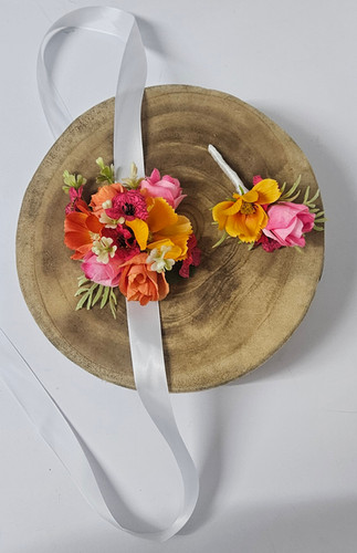 Bright Spring Garden - Button hole & Wrist corsage set | The Styled Bouquet