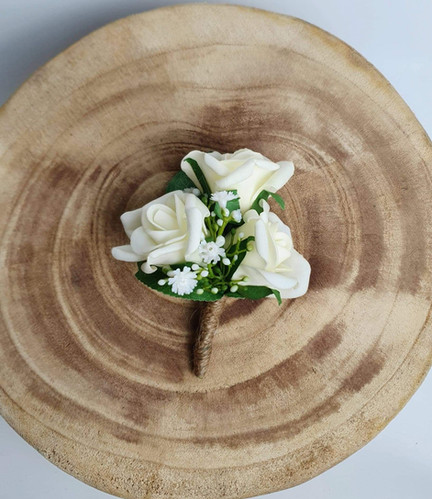 Ivory Rose Pin on Corsage | The Styled Bouquet