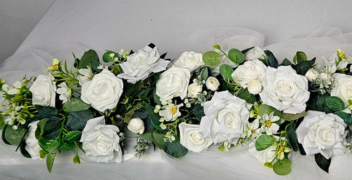 White Rose Table Garland | The Styled Bouquet