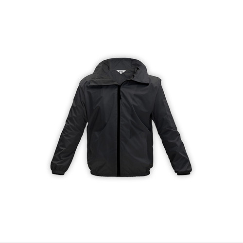 DW-BK Rainshield Windbreaker, Black, Waterproof Zipper | 2W International