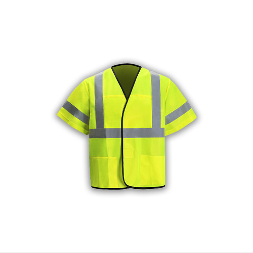 EN533C-3 High Visibility Lightweight Vest, Class 3, Lime, Hook & Loop ...