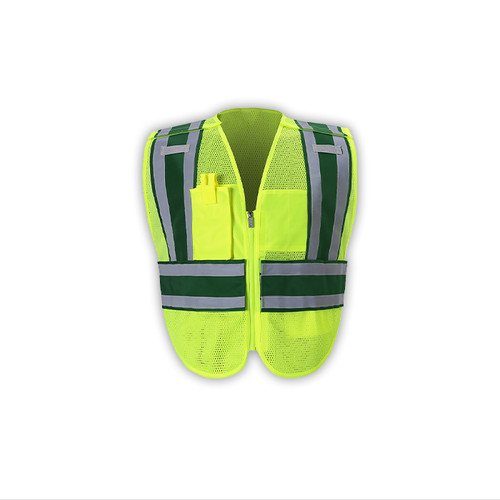 PWB503GR High Visibility Public Safety Vest, Class 2 Type P, Green | 2W ...