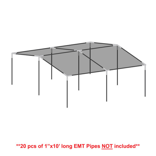 PR2020 Silver Canopy Peak Type Roof Kit, 20'x20' | 2W International