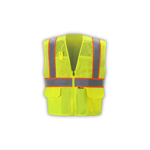 MS530C-2 High Visibility Contrast Vest, Class 2, Lime, Mesh | 2W ...