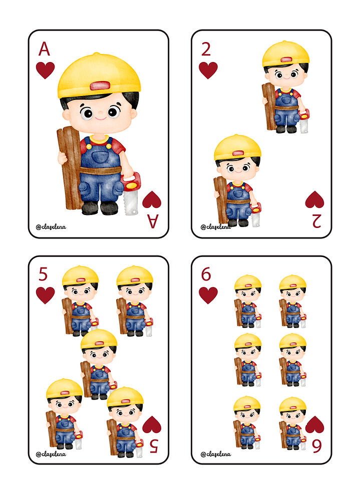 LAS PROFESIONES, juego de cartas.