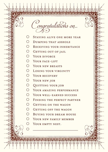 Congratulations Check List Greeting Card | Meadow Aiken