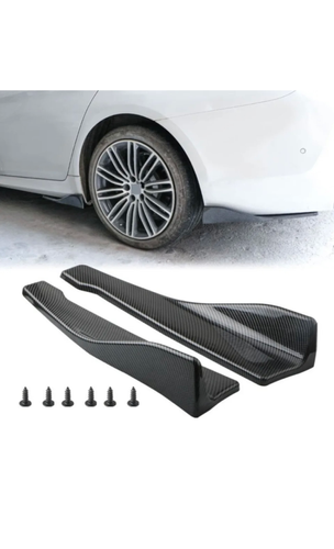 Rear bumper bar corners splitters carbon fibre look | GR BODY KITS