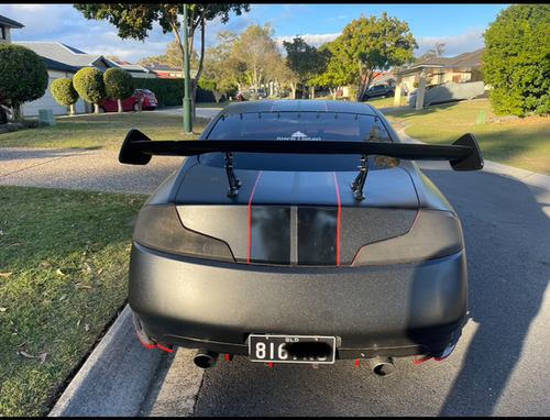GT style Rear Wing spoiler universal in carbon fibre look | GR BODY KITS