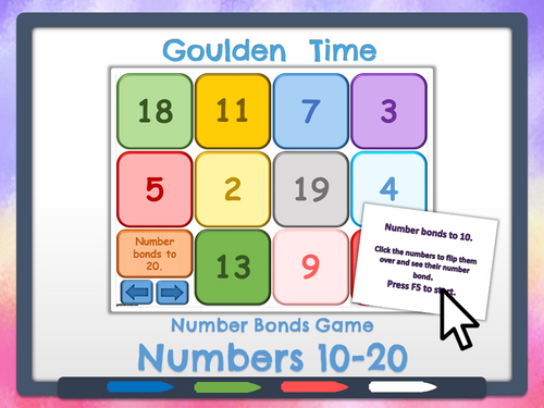 Number bonds to 10 and 20 Game | Gouldentime