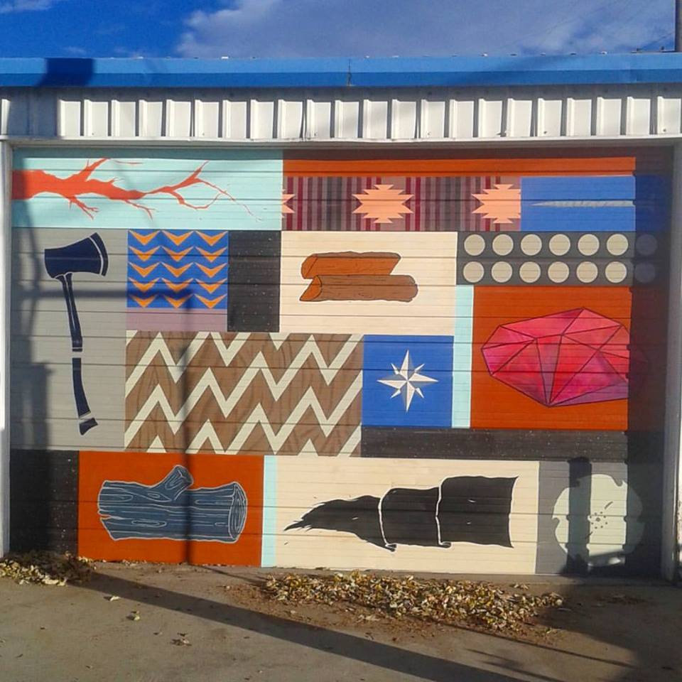 Where Wood Meets Steel Mural