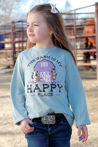 CINCH GIRLS L/S TEE 1/25 - GRN | JRs Western Store