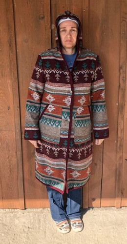 CRIPPLE CREEK BUTTON FRONT NAVAJO BLANKET DUSTER WITH HOOD | JRs ...
