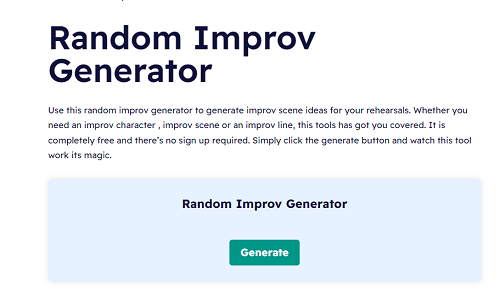 Improv Generator ai tool for Productivity