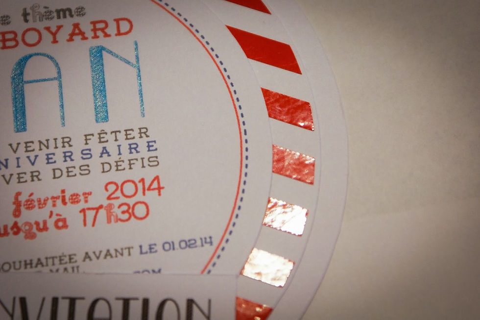 Invitation sur le thème fort boyard