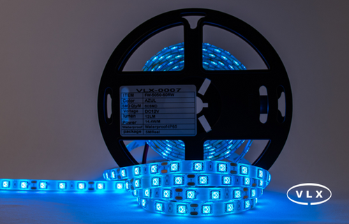 12V 5050 IP65 60LED AZUL 5M | vlxledexcellence
