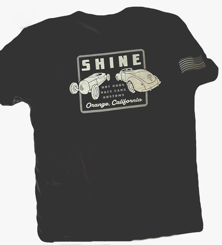 Car Club Flag T-Shirt Black | Shine Speedshop