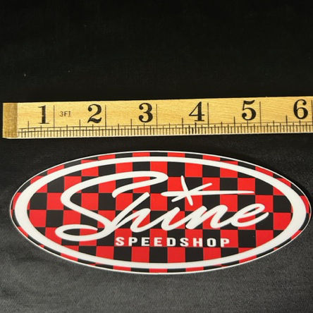 Checker Sticker - Large | Shine Speedshop