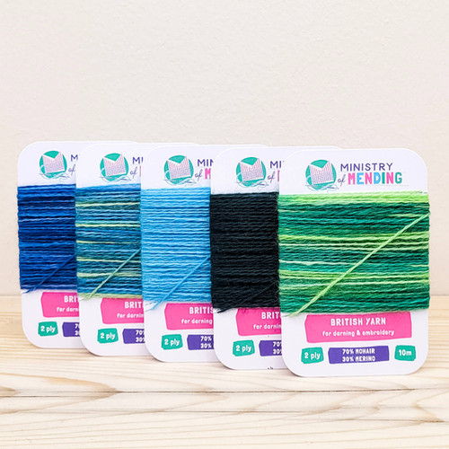 British Mohair/Merino Darning Yarn - Emerald Isle Set | Ministry of Mending