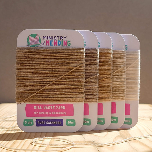 Mill Waste Cashmere Darning Yarn - Flax Fields | Ministry of Mending