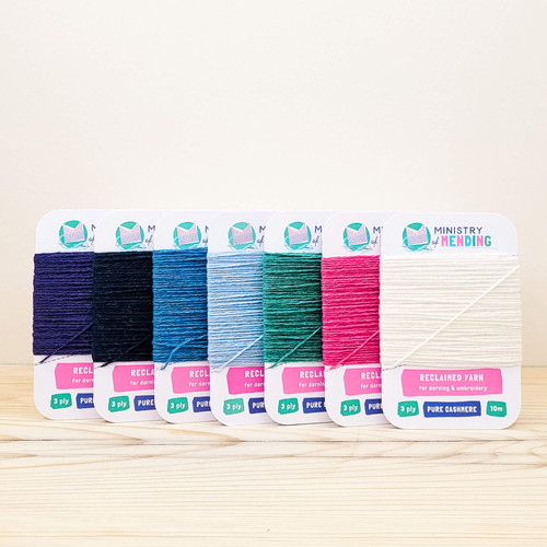 Reclaimed Cashmere Darning Yarn - Coastal Delights Set | Ministry of ...