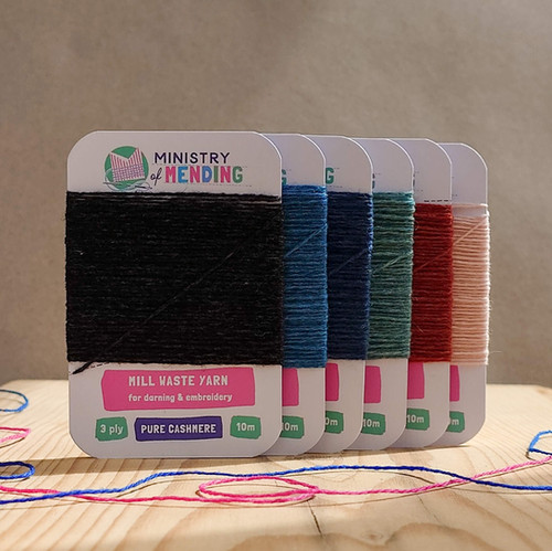 Mill Waste Cashmere Darning Yarn - Highland Cow | Ministry of Mending