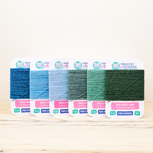 Reclaimed Cashmere Darning Yarn - Oasis | Ministry of Mending