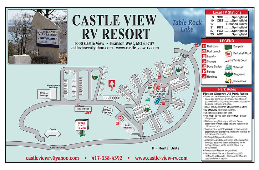 Castle View RV Resort Map