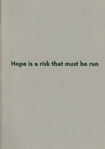Robert Adams - Hope is a risk that must be run | PORT25