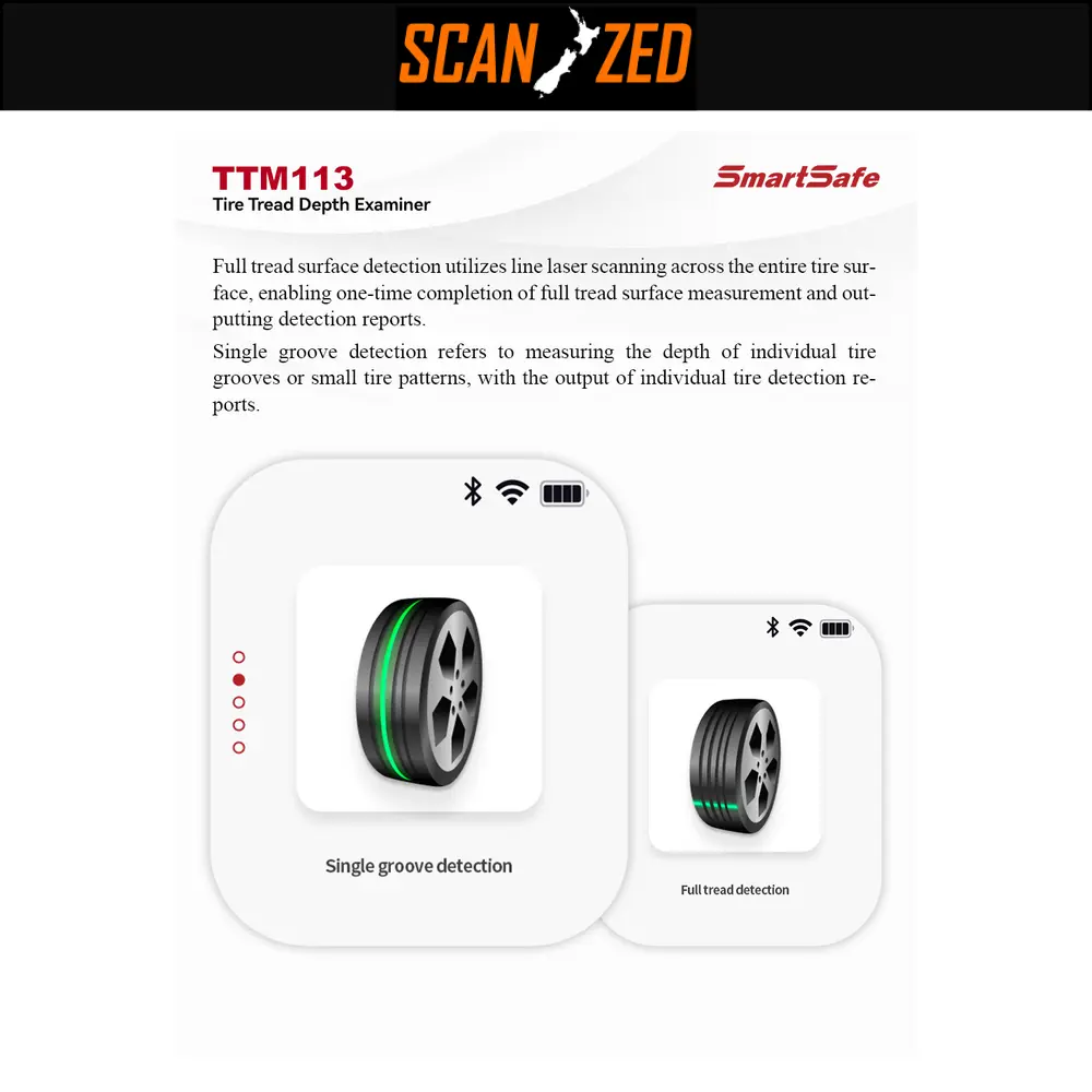 SmartSafe TTM113 Tire Tread Depth Examiner | scaNZed| Auckland NZ