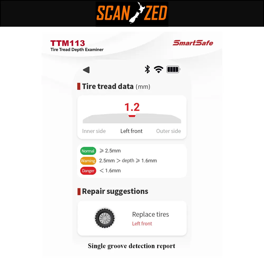 SmartSafe TTM113 Tire Tread Depth Examiner | scaNZed| Auckland NZ