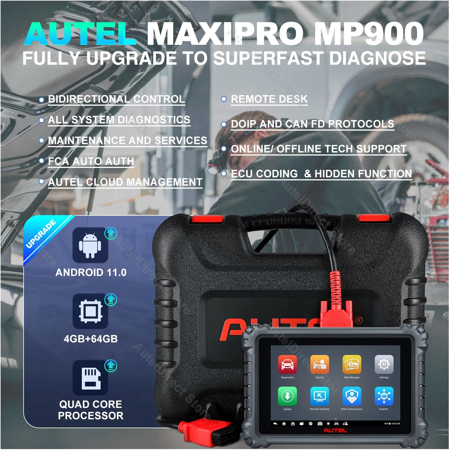 Autel MaxiPro MP900 Diagnostic Scanner CAN FD & DoIP Scan Tool | scaNZed| Auckland NZ